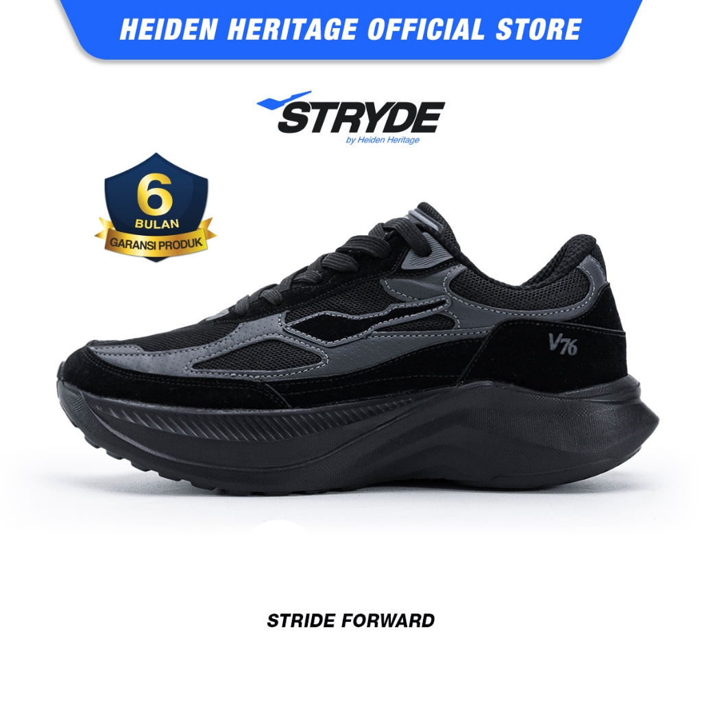 Jual HEIDEN HERITAGE [HRTG] - STRYDE V76 - ALMOST BLACK - Sepatu Sport ...
