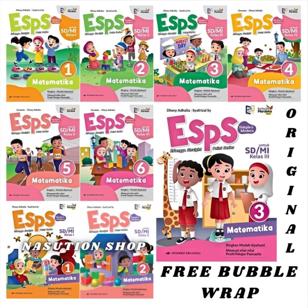 Jual Buku Esps Matematika Kelas 1 2 3 4 5 6 SD/MI Revisi Erlangga Kurikulum Merdeka Original ...