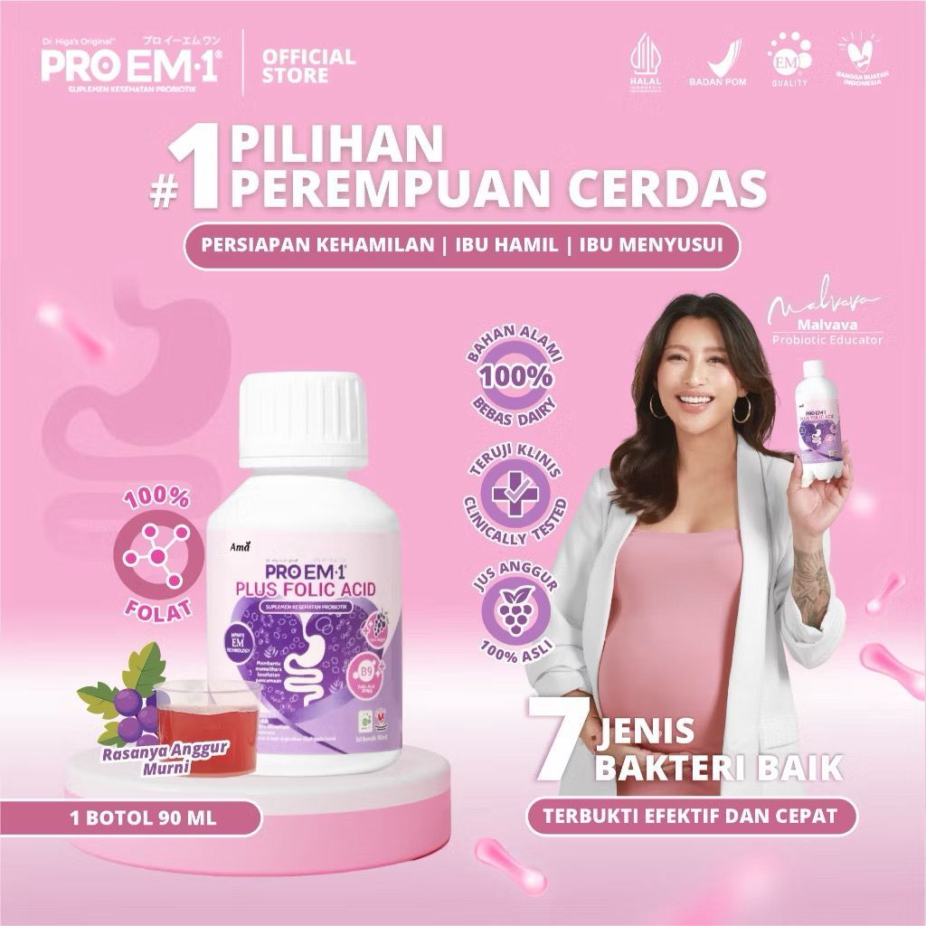 Jual Proem 1 / pro EM 1 probiotic / probiotics supplement with i folic ...