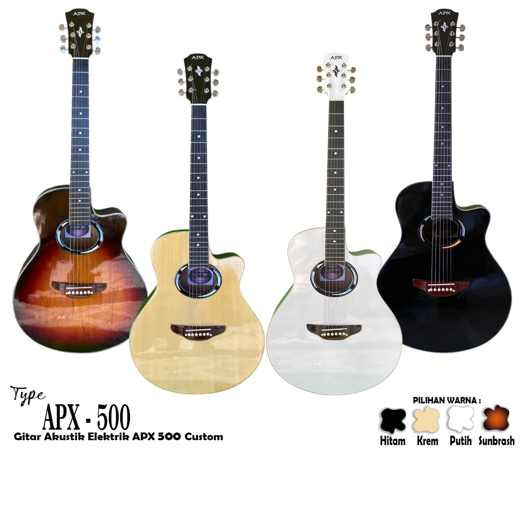 Jual Gitar akustik elektrik apx custom + FREE CUSTOM NAMA full bonus dan PACKING KAYU | Shopee ...
