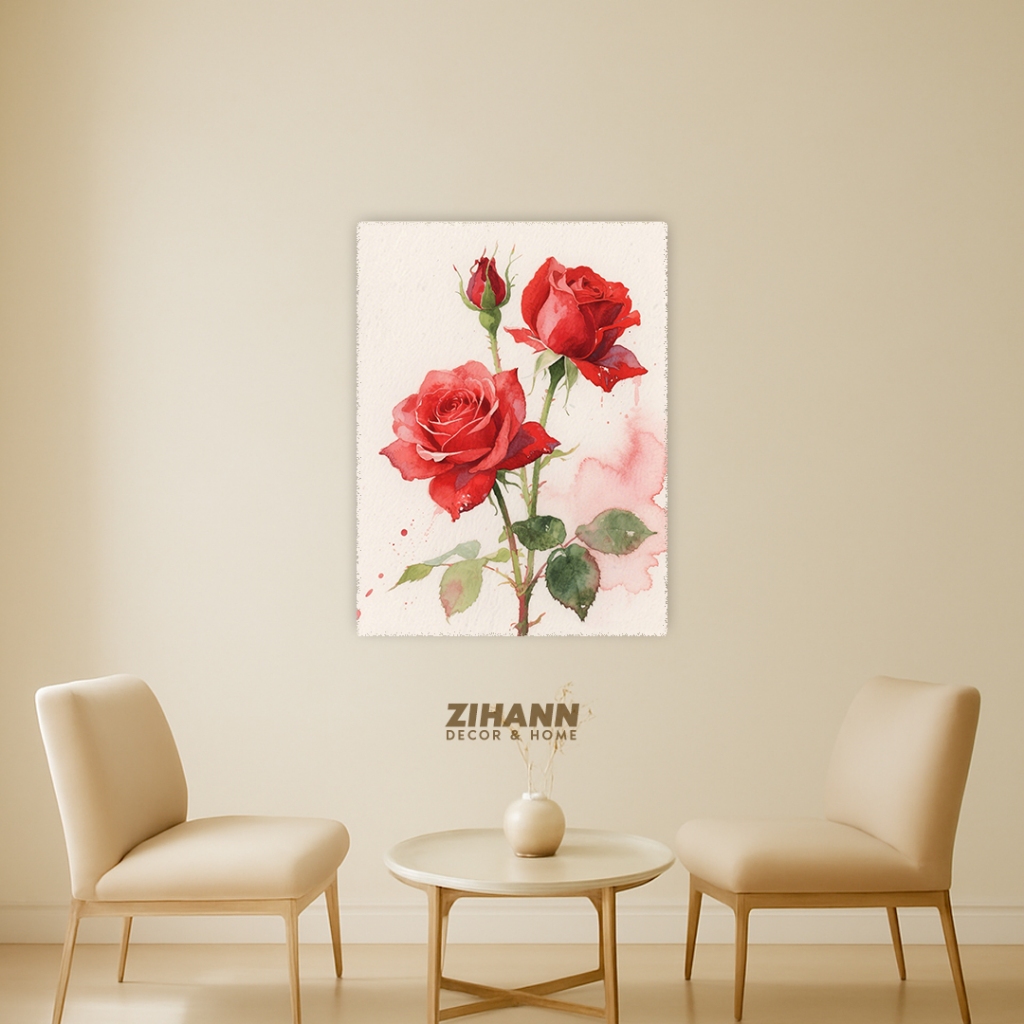 Jual Poster Kayu Bunga Aesthetic Hiasan Dinding Estetik Dekor Rumah