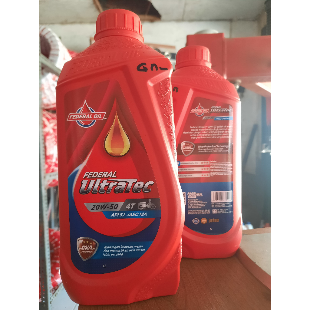 Jual Oli Motor Federal Oil UltraTec SAE 20W50 1 Liter | Oli Mesin ...