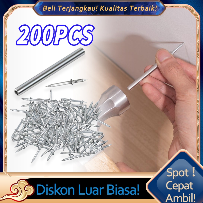 Jual 200pcs Seamless Rivet With Double-Headed Base Thread Double Head ...