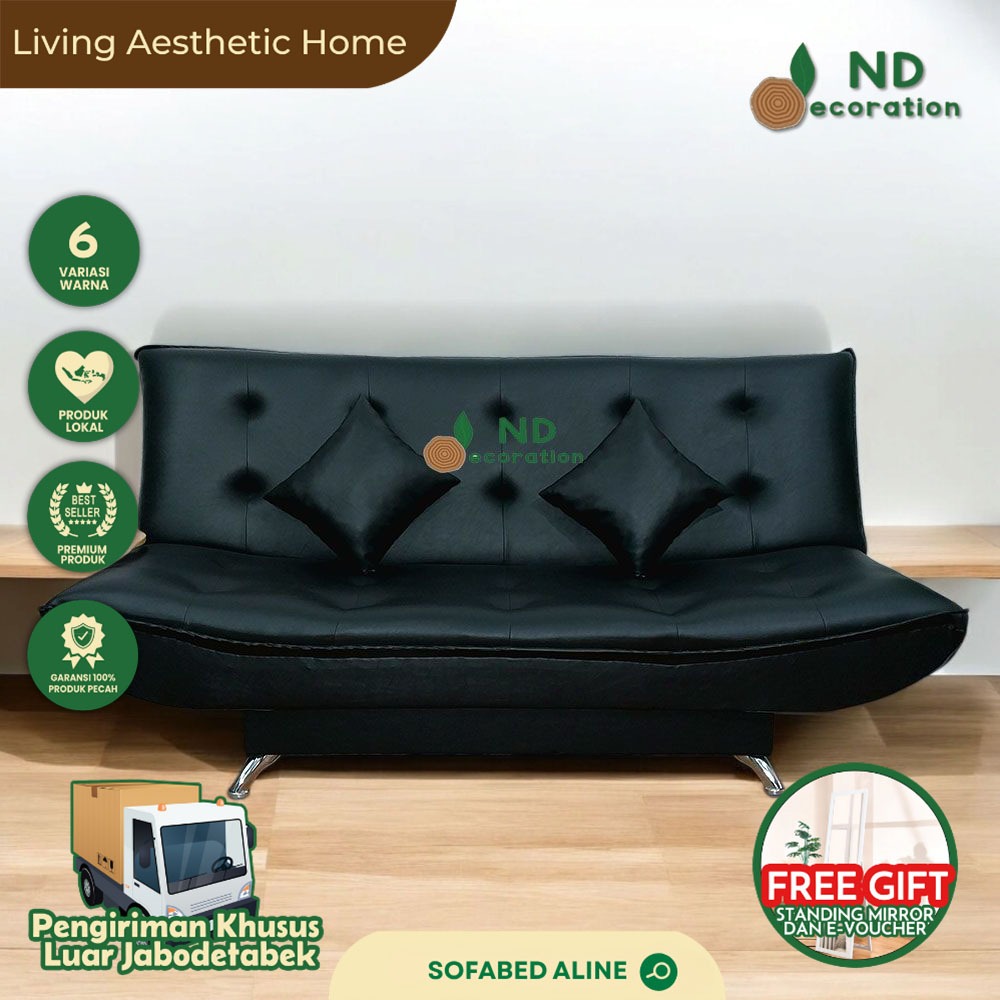 Jual Aline Sofa bed premium Minimalis Multifungsi 3 in 1 - Viral & Aesthetic | Shopee Indonesia