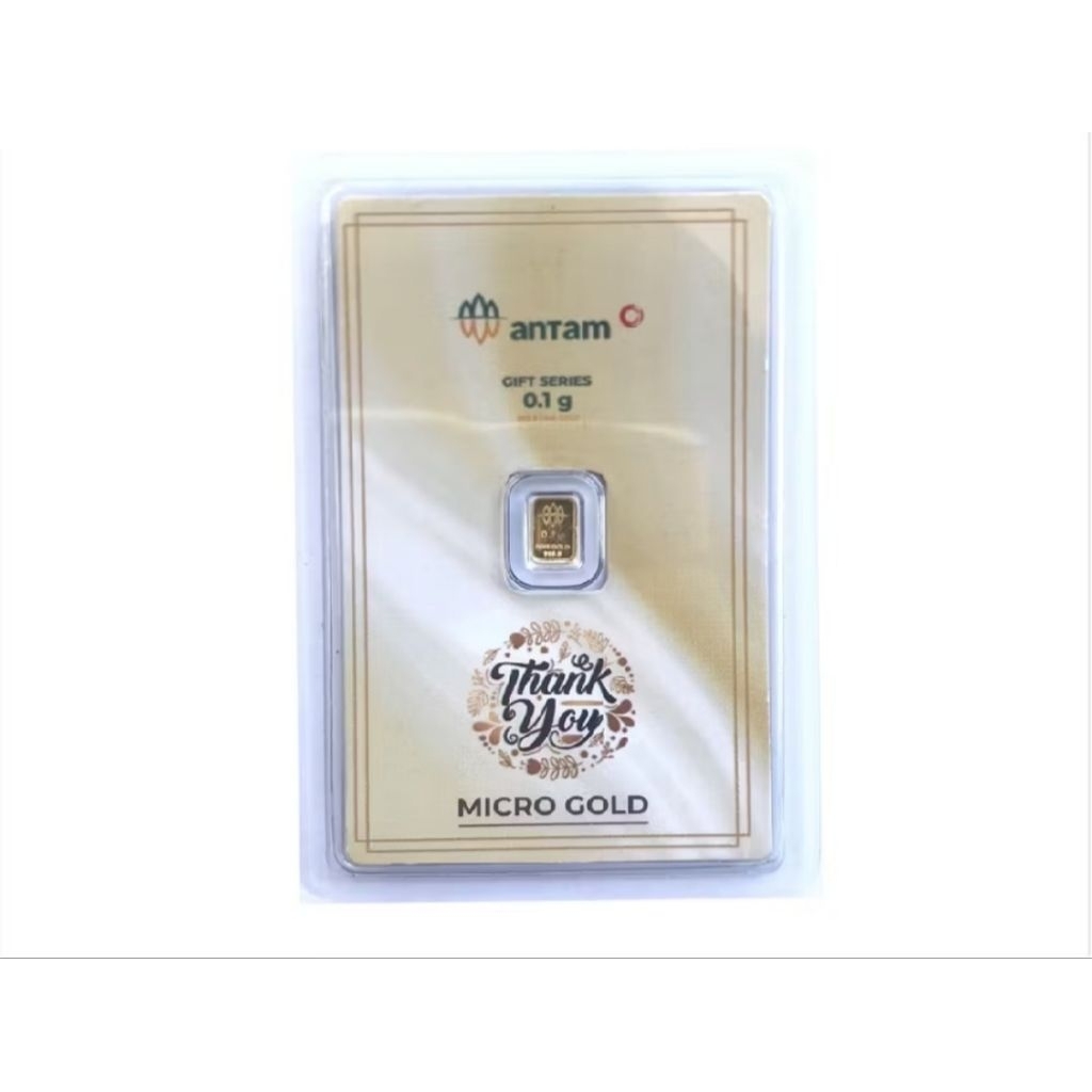 Jual antam micro gold 0.1 gram thank you | Shopee Indonesia