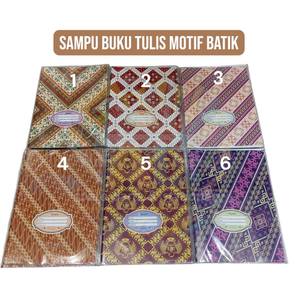 Jual Sampul Buku Motif Batik ukuran Kwarto Full Color(20 lembar ...