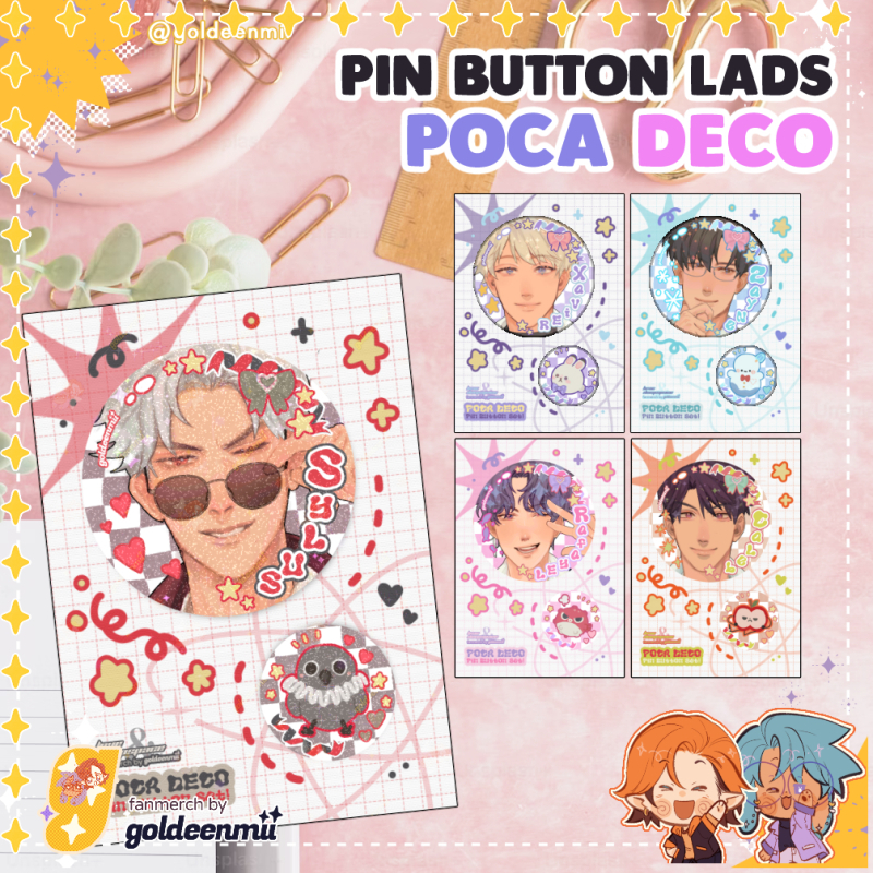 Jual [READY STOCK] LADS - Poca Deco Pin Button Set LADS Pin Button Love ...