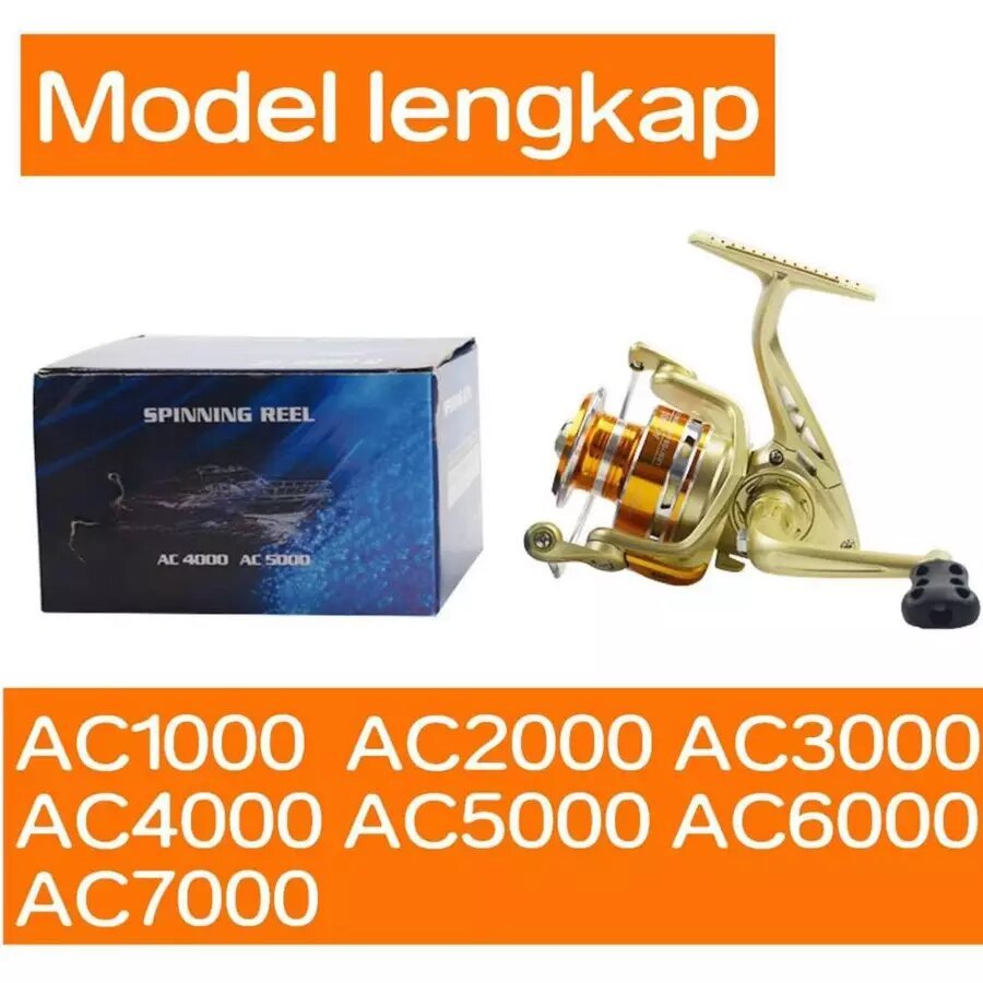 Jual Alat Mancing Ikan Reel Pancing Asli Besi Fishing Reel AC1000-7000 ...