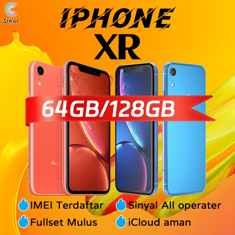 Jual iPhone XR 64GB 128GB Second fullset Apple Kamera Bagus Warna warni Unlocked Kondisi Asli ...
