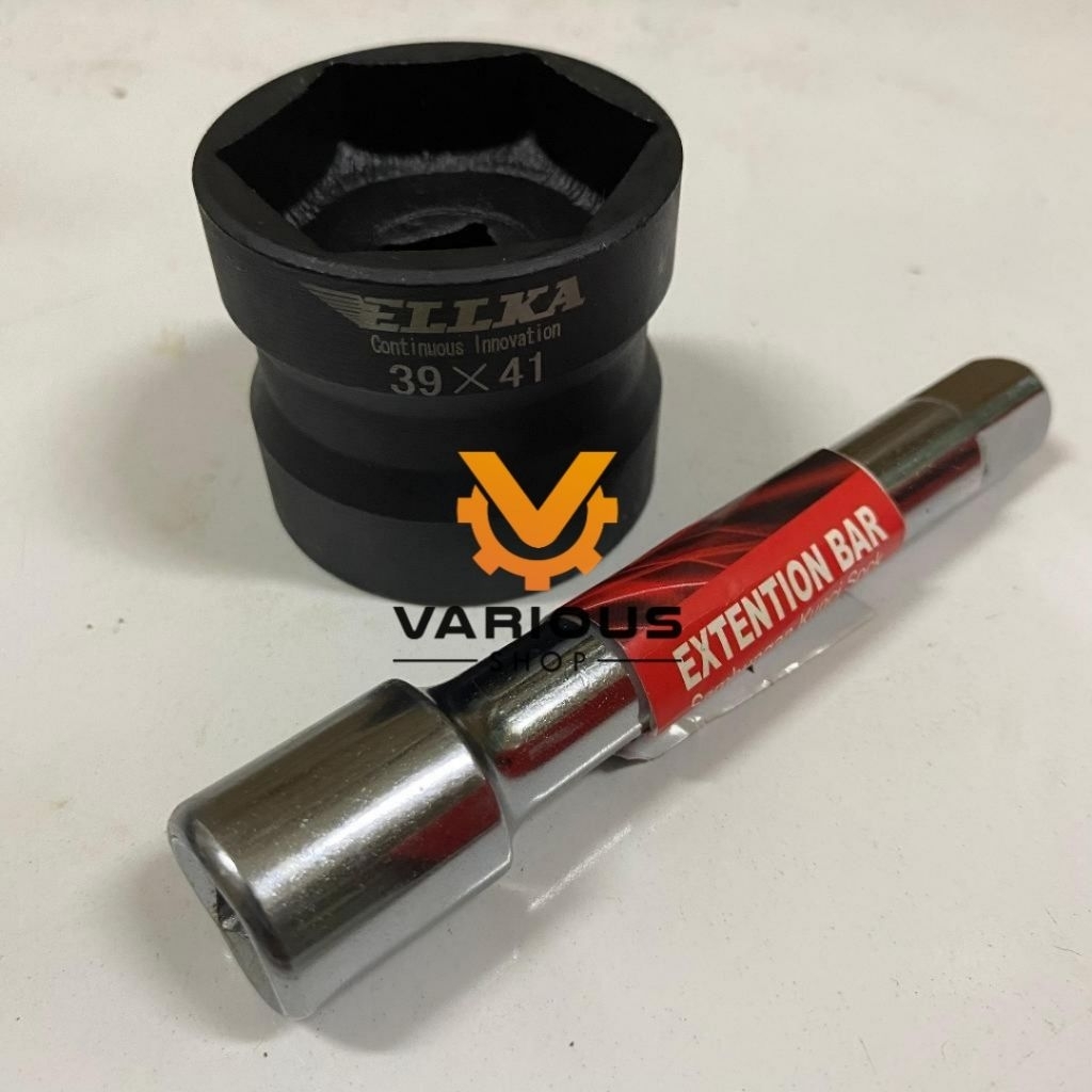 Jual Double Head Socket Mata Sock Blok CVT 39x41mm+Extension Bar 5 Sambungan Kunci Shock Sok CVT ...