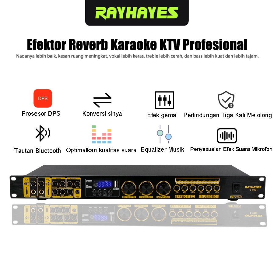 Jual RAYHAYES Prosesor audio efek KTV profesional asli mendukung siaran ...