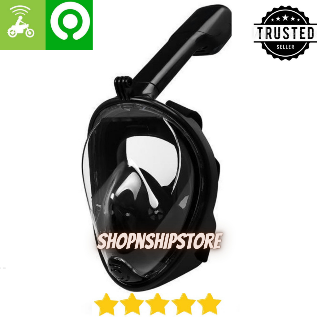 Jual Masker Selam / Kacamata Full Face Scuba Diving Snorkeling | Shopee ...