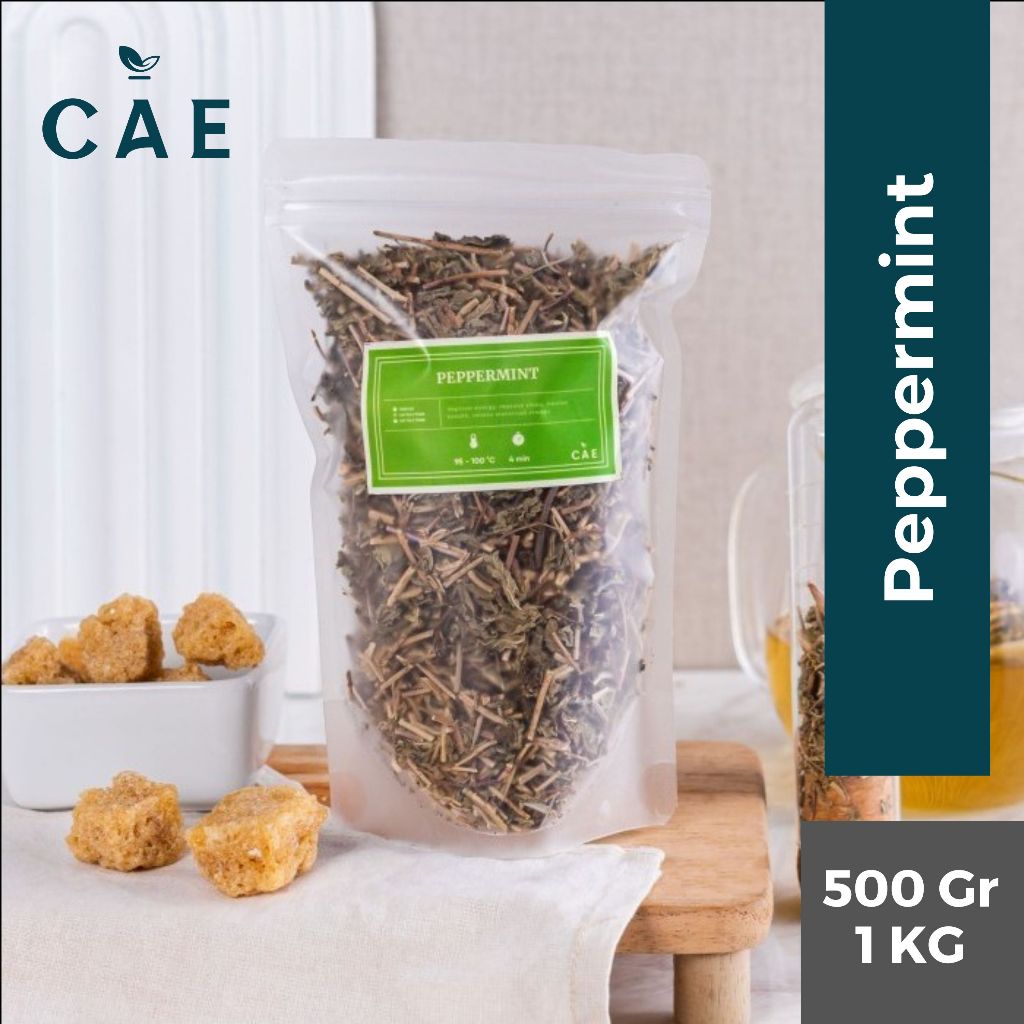 Jual Dried Peppermint Tea Leaves Daun Teh Leaf Kering Mint Tisane 500 ...