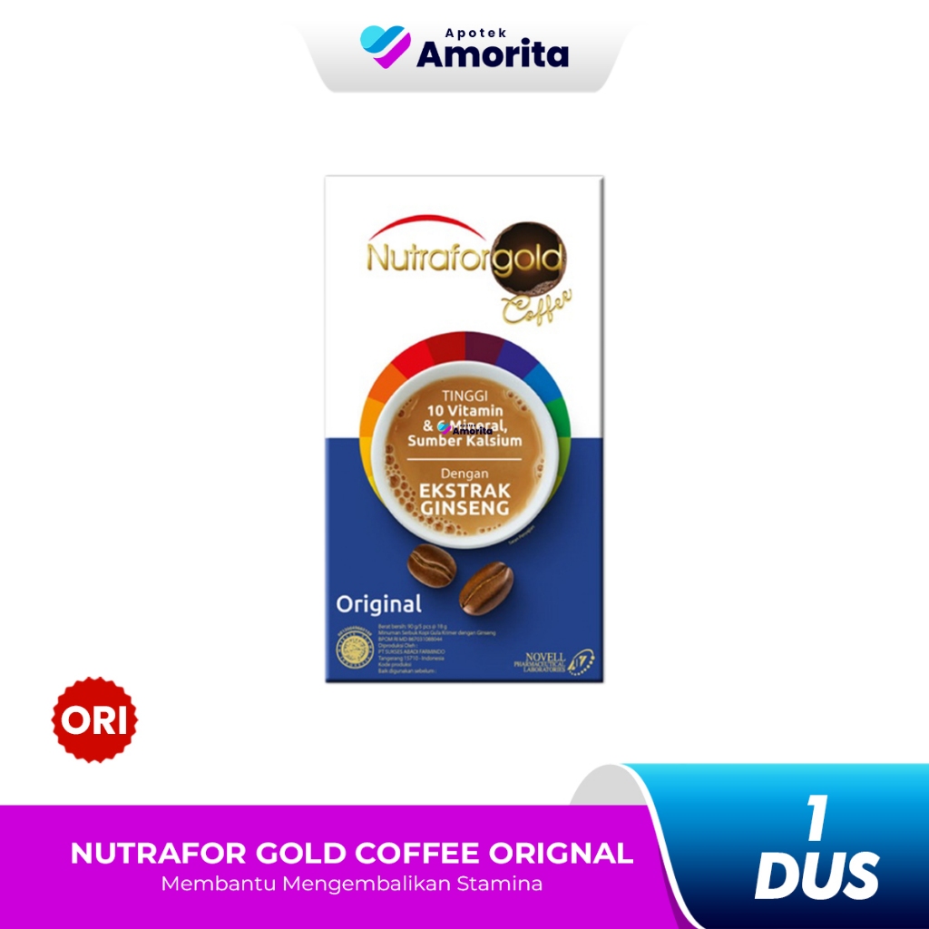 Jual Nutrafor Gold Coffee Original 5 Sachet | Shopee Indonesia