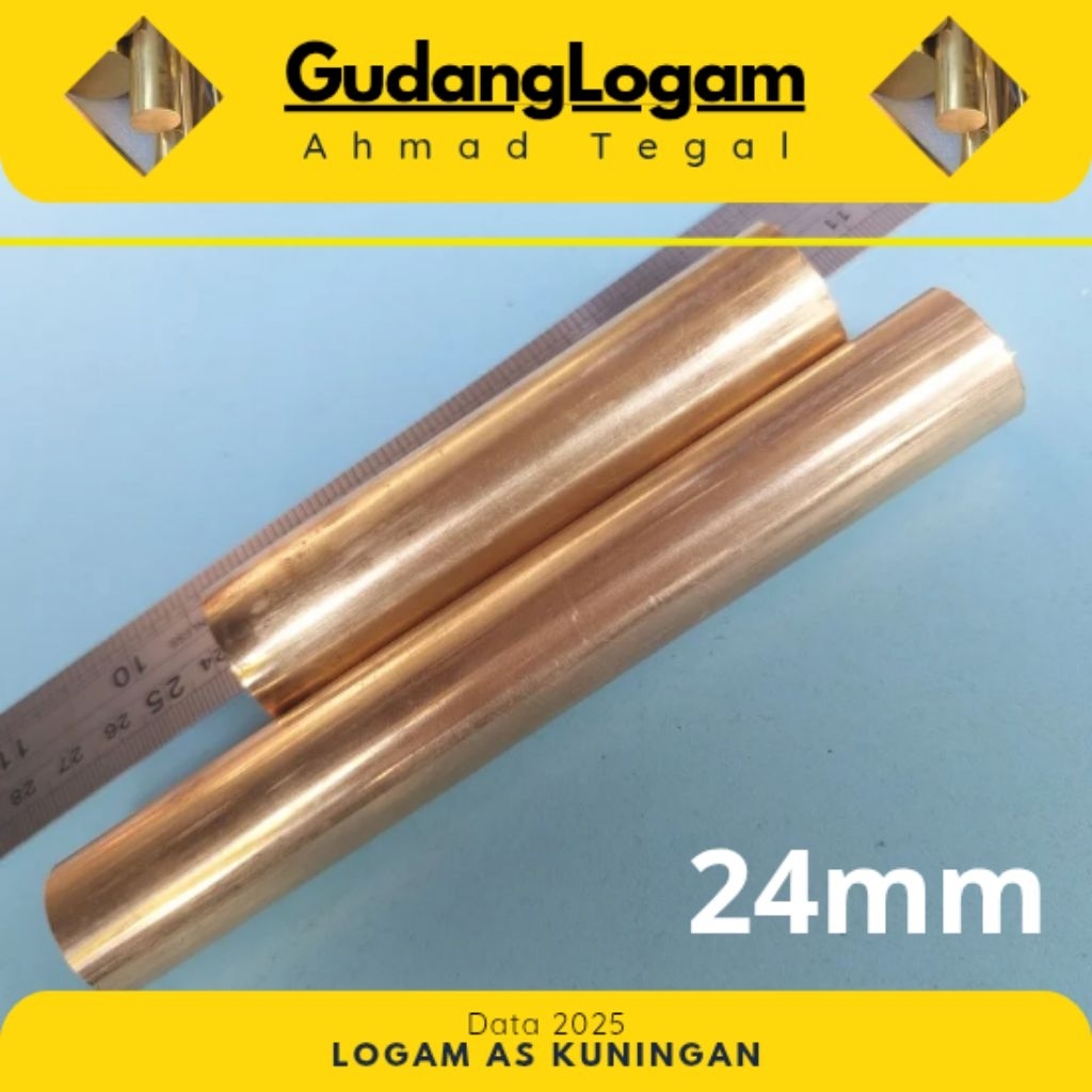 Jual kuningan As Bulat 24mm x 5cm | Shopee Indonesia