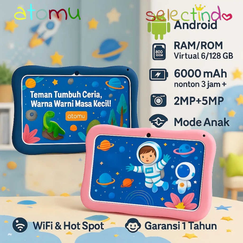 Jual atomu Kids Tablet / Tablet Anak / Tablet Belajar / Tablet PC ...