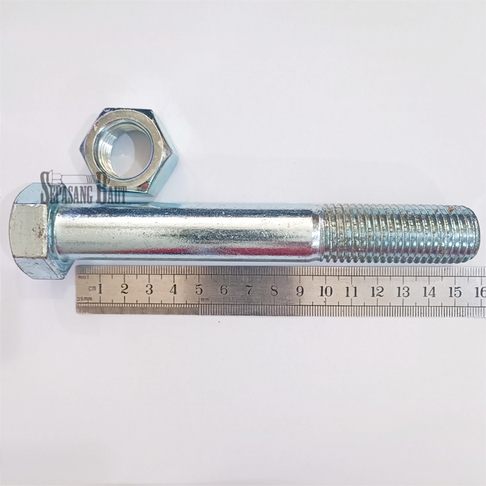 Jual BMP M22 x 150 Baut Mur Hexagon Galvanis Putih M22x150 | Shopee Indonesia
