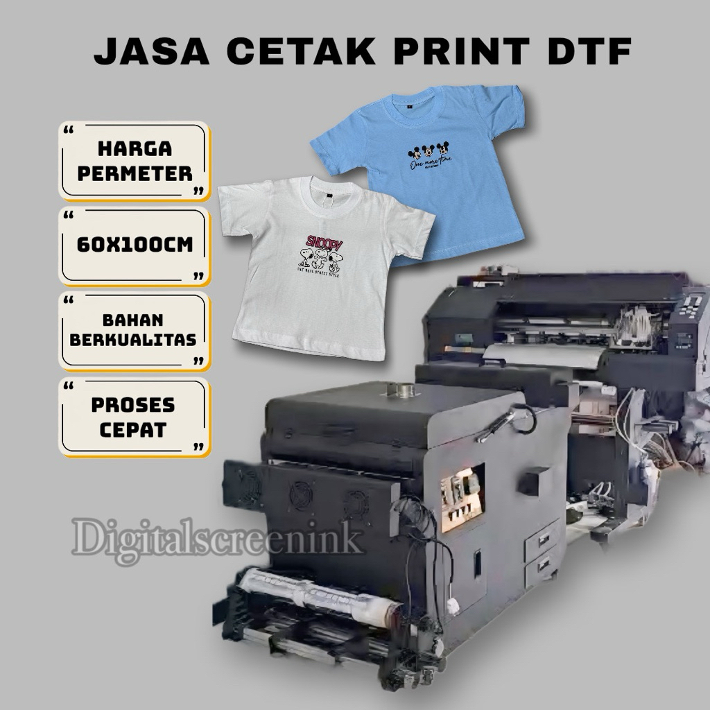 Jual Cetak Sablon Satuan Print DTF Meteran || JASA PRINT CETAK DTF METERAN MURAH MERIAH DAN ...