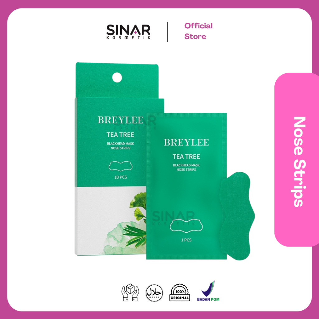 Jual [BPOM] Breylee Tea Tree Blackhead Mask Nose Strips - Masker Komedo ...