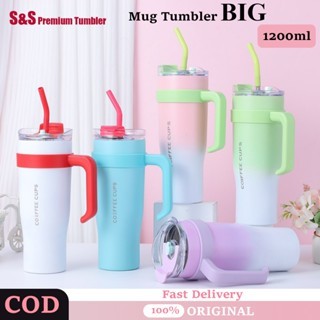 Jual (TM-049)(Ada Sedotan) Tumbler Coffee Cup Jumbo 40oz 1200ML Stainless Steel 304/Thermos Air ...
