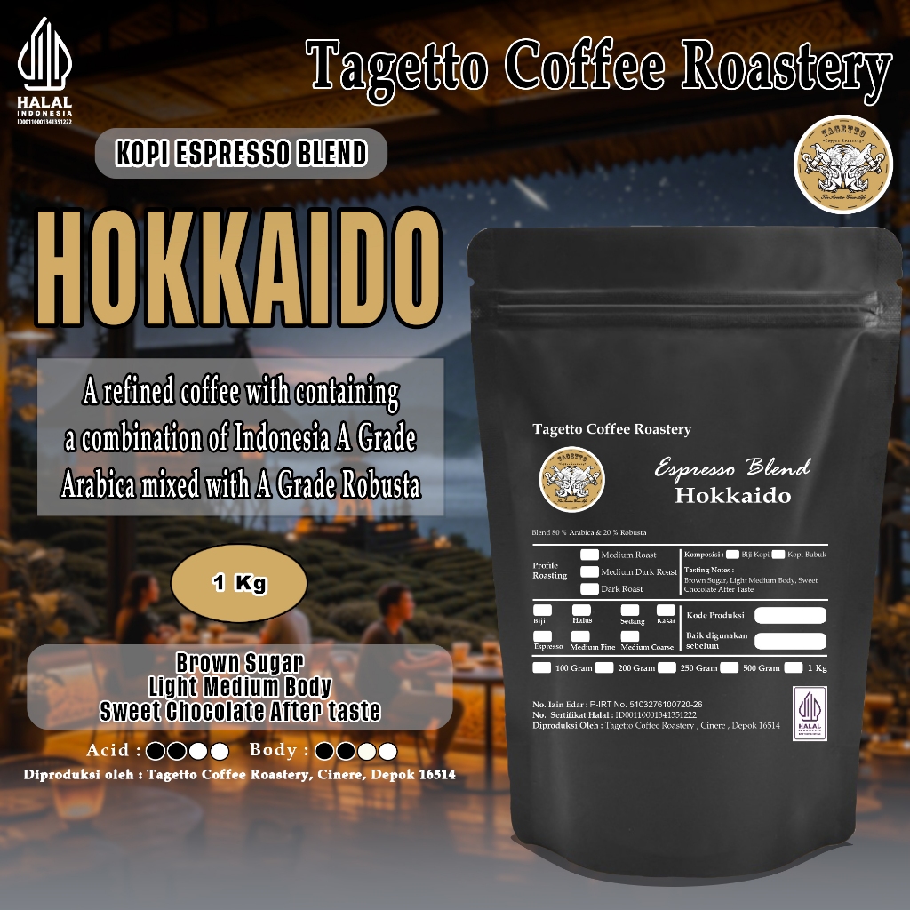 Jual BIJI KOPI ESPRESSO BLEND HOKKAIDO 1KG - ARABICA 80% & ROBUSTA 20% ...
