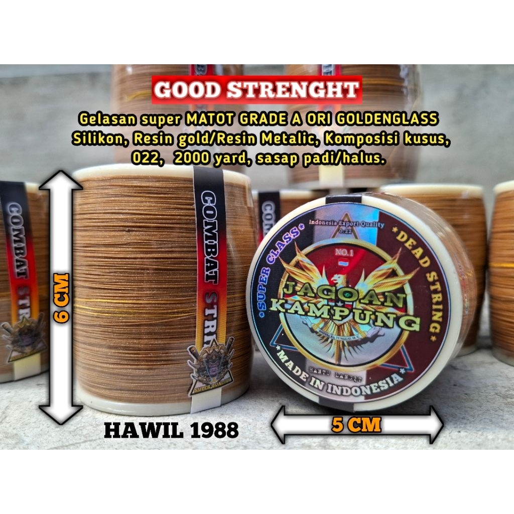 Jual Senar Gelasan Super ALOT MATOT GOLD - RESIN ORI JAGOAN, 022-2000Y ...