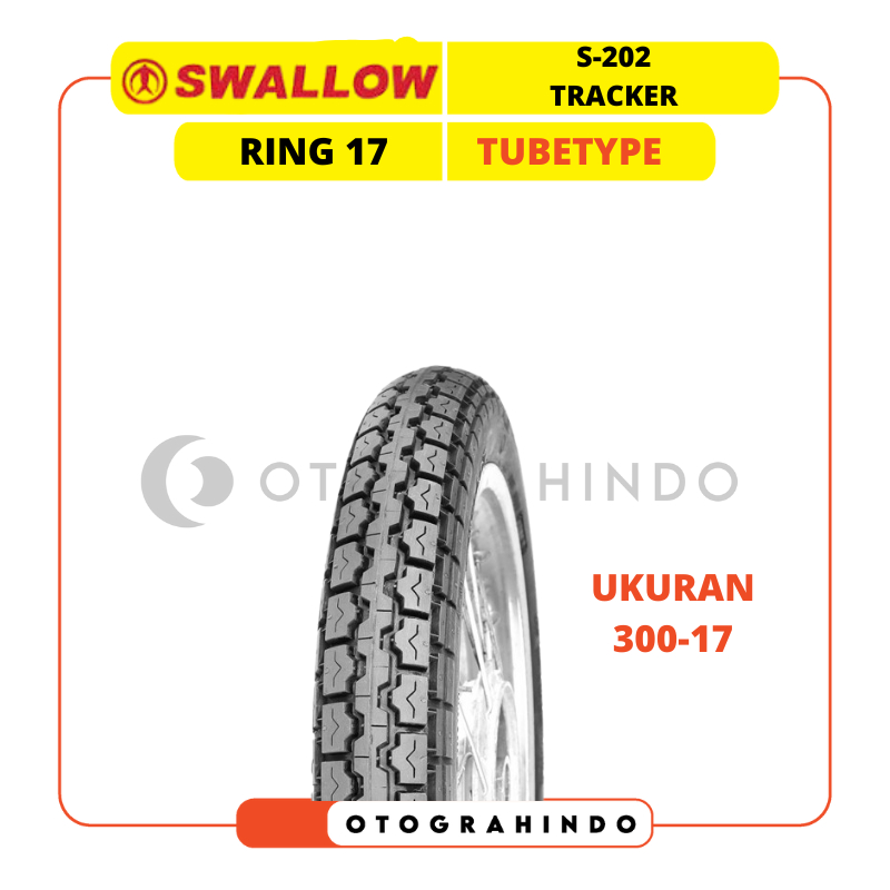 Jual BAN LUAR SEPEDA MOTOR SWALLOW S-202 TRACKER UKURAN 300-17 RING 17 ...