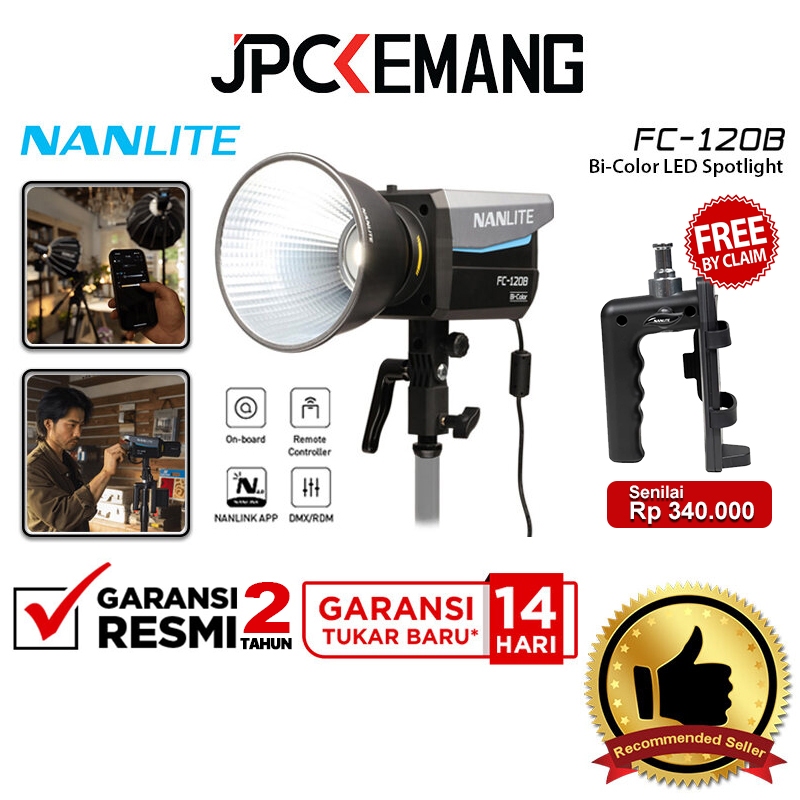 Jual Nanlite FC-120B LED Bi-Color Spotlight Lighting Video FC120B ...