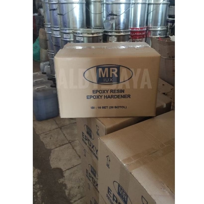 Jual Lem Epoxy MR LUX MR IUX Besar 1 DUS 10 set 2 KG Resin Hardener 1 ...