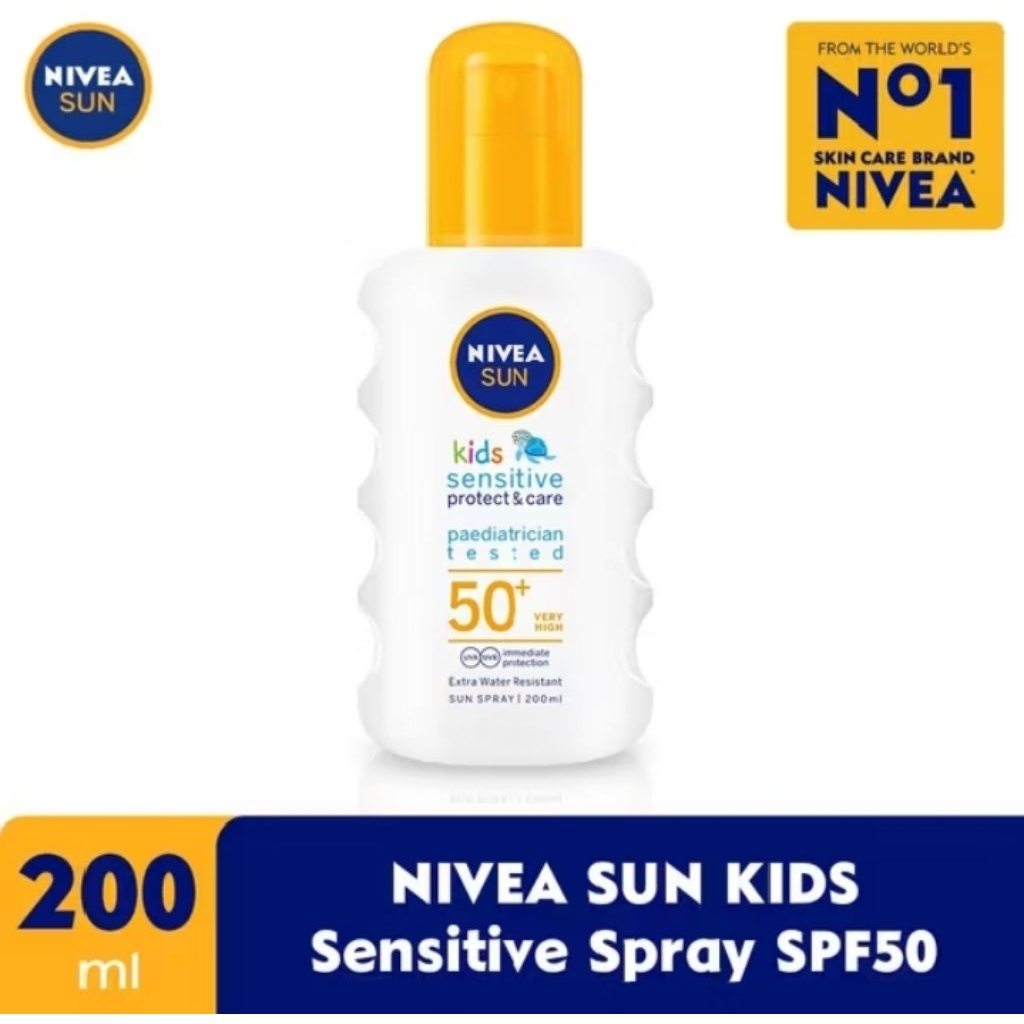 Jual Nivea Sun Babies & Kids Sensitive Protect 5 In 1 Spf 50+ Spray 200 ml | Shopee Indonesia