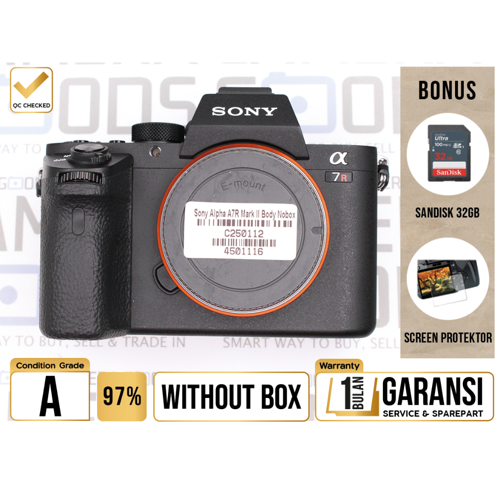Jual Sony Alpha A7R II A7RII A7R2 Mirrorless Camera - Grade A - C250112 ...