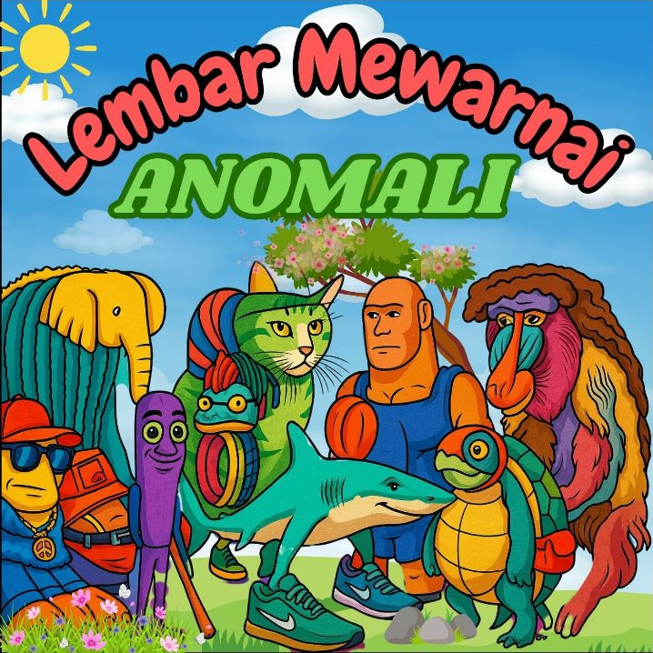 Jual Lembar Mewarnai Anak Tema Anomali Lucu untuk Usia 3-7 Tahun ...