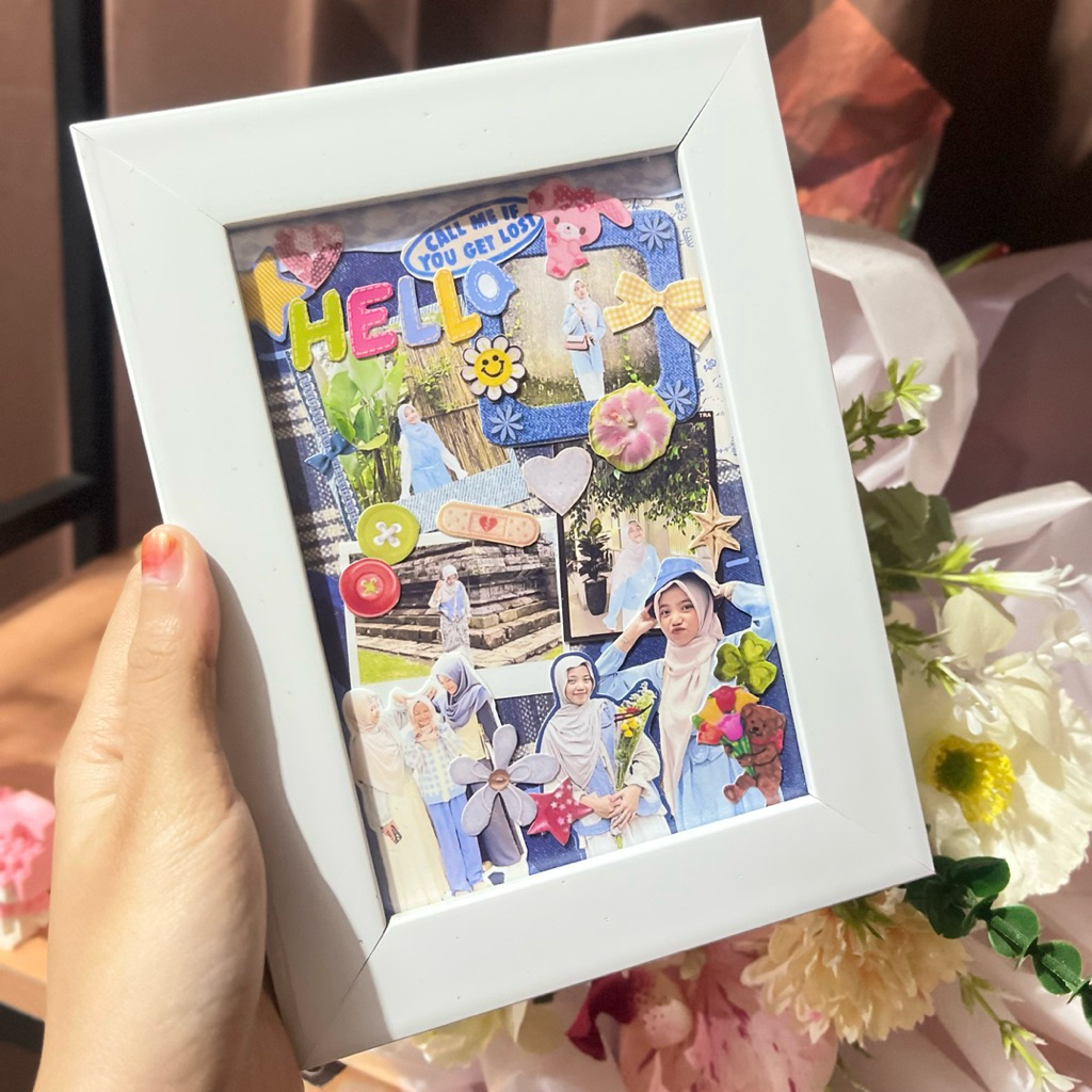 Jual scrapframe 4r 10x15cm handmade gift kado wisuda | Shopee Indonesia