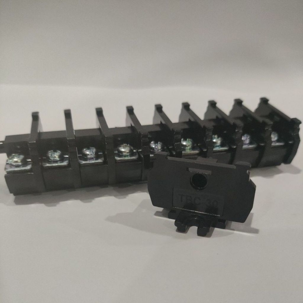 Jual Terminal Block Blok CBC-30 / CBC30 30A Model Kasuga Hitam Rail ...