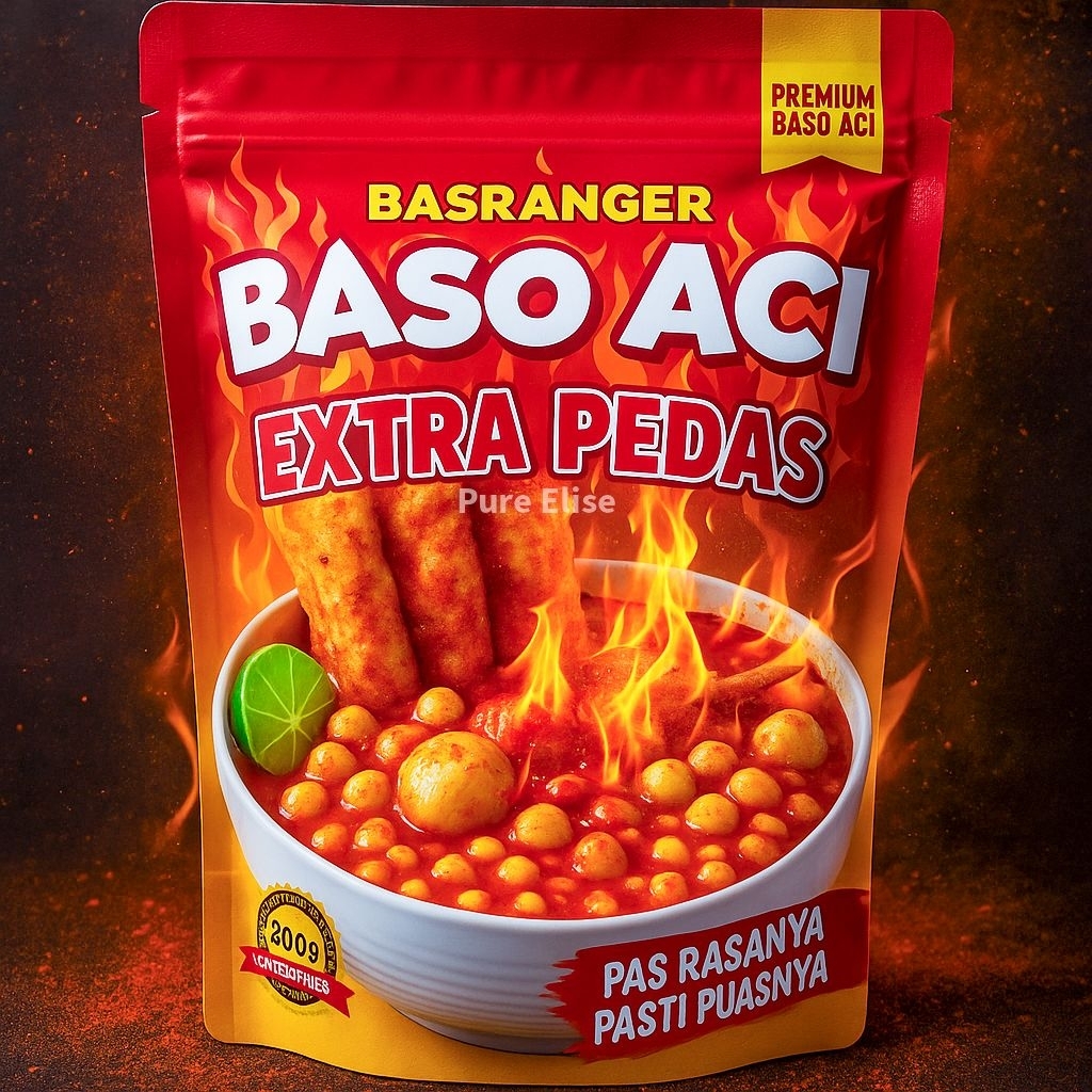 Jual Baso Aci Extra Pedas Basranger | Boci Instan | 200 gram | Shopee Indonesia