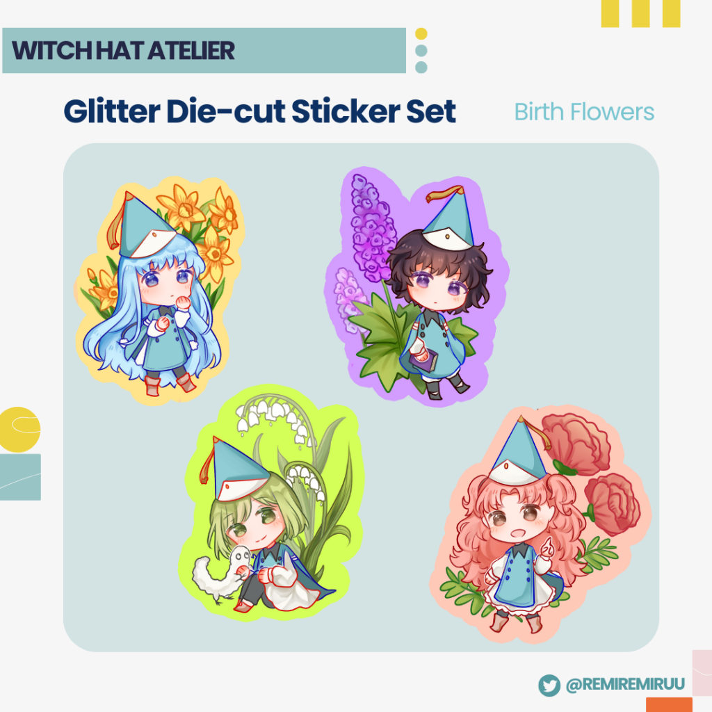 Jual Witch Hat Atelier/WHA - Birth Flower Glitter Sticker Set (Coco ...