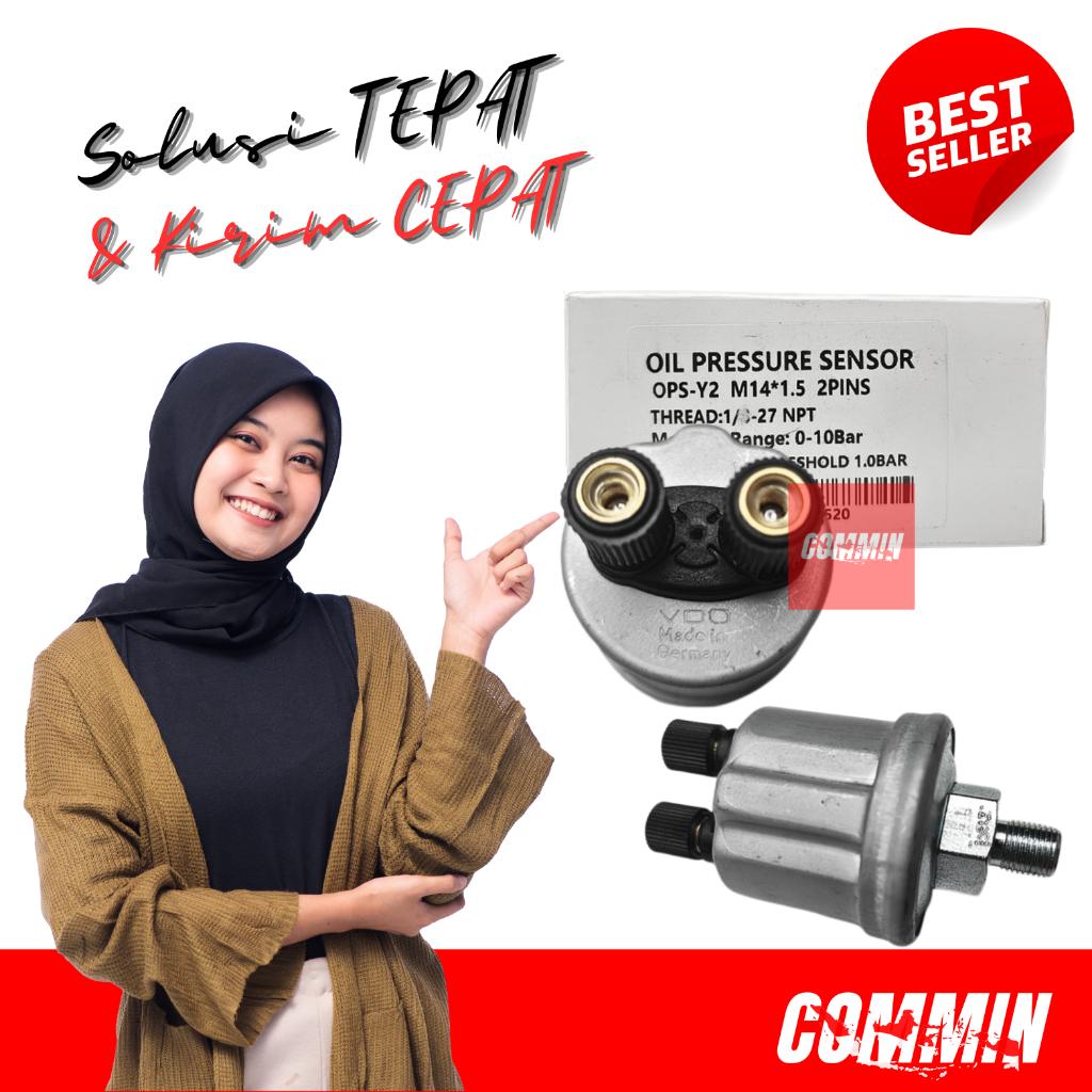 Jual OIL PRESSURE VDO SENSOR TEKANAN OLI SWITCH OLI VDO 10 BAR 2 PINS ...