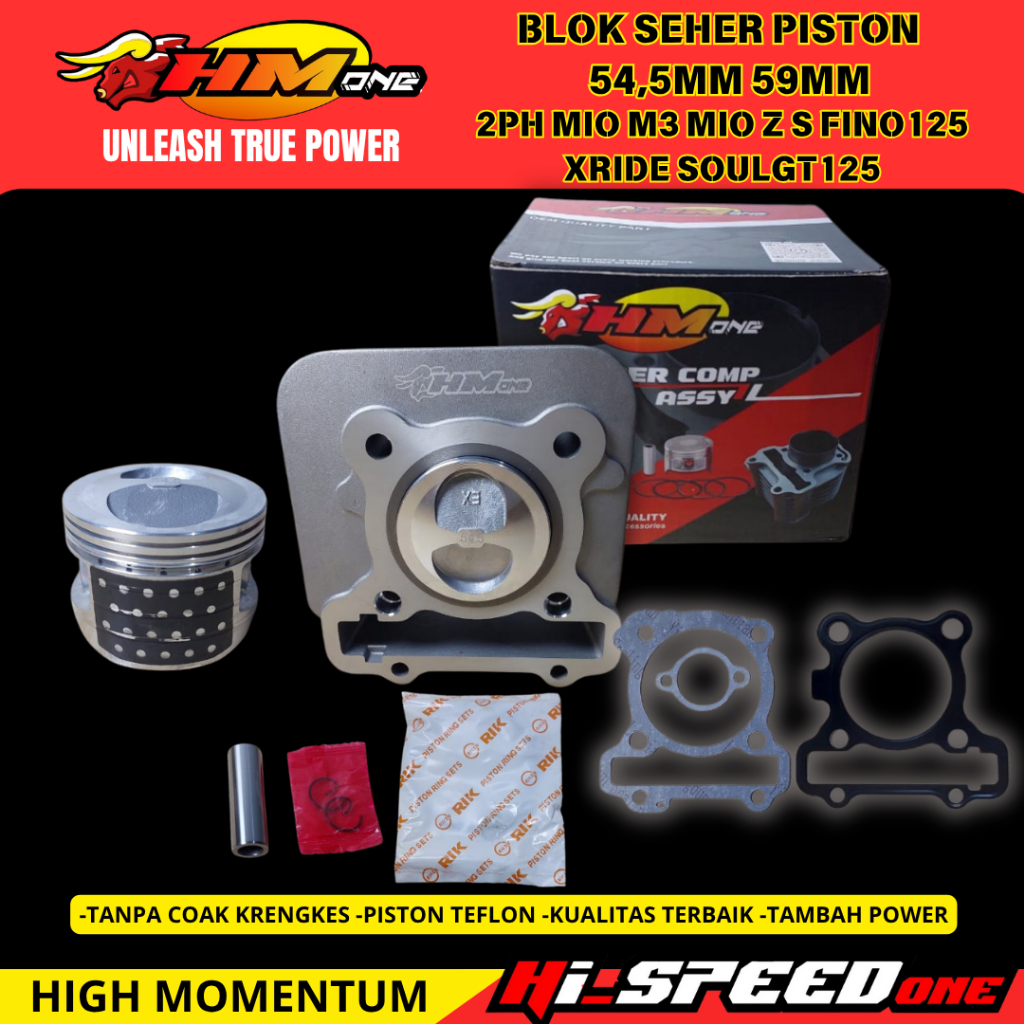 Jual blok seher bore up 54.5mm 59mm mio m3 fino fi xride 125cc mio z soul gt HMone boring ring ...