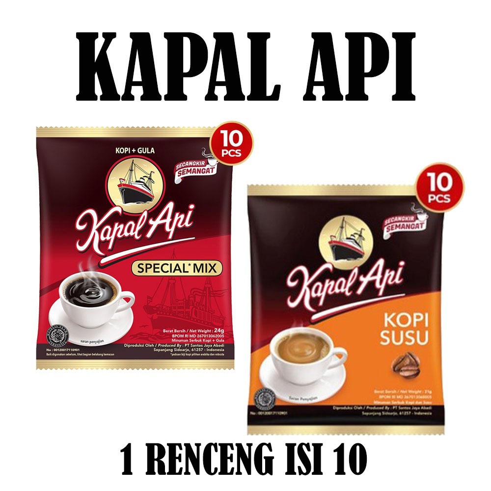 Jual KOPI KAPAL API RENCENG ISI 10 | Shopee Indonesia