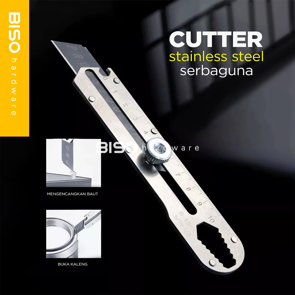Jual Pisau Cutter Stainless Multifungsi Pembuka Tutup Botol Kaleng ...