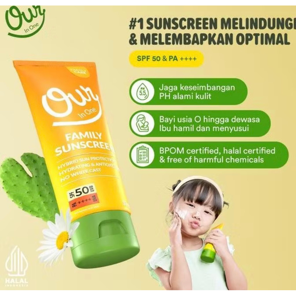 Jual our in one family sunscreen face and body | Shopee Indonesia