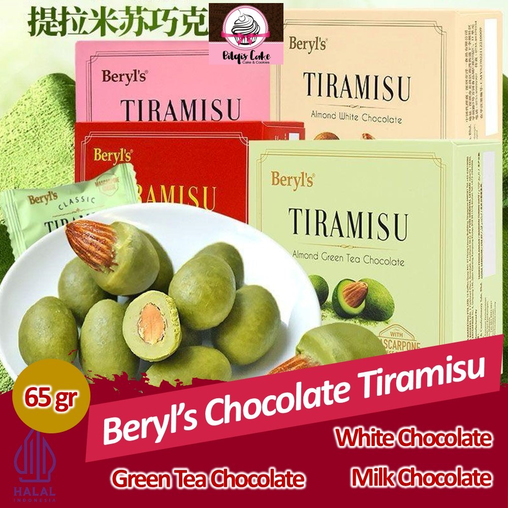 Jual Chocolate Beryl's Tiramisu 65 gram / Almond White, Milk and Green Tea Chocolate | Shopee ...