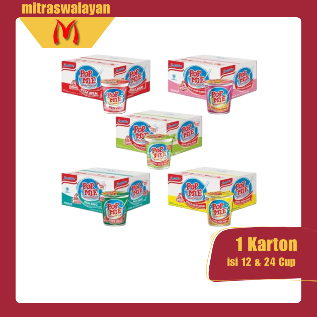 Jual POP MIE Mie Instan Besar | LAPER TIME | Kemasan Cup 1 Karton Isi ...