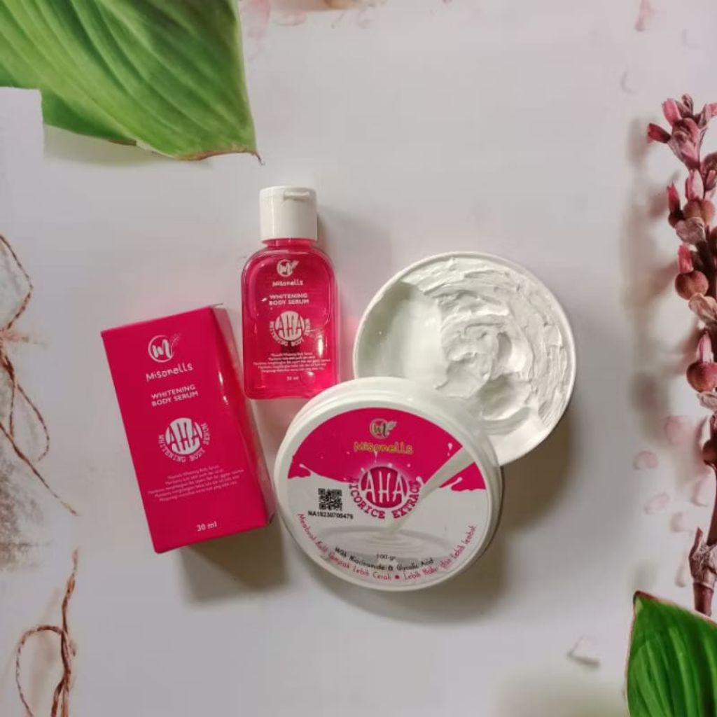 Jual (GARANSI ORI) Bleaching Badan + AHA serum MISONELLS/Pemutih Badan ...