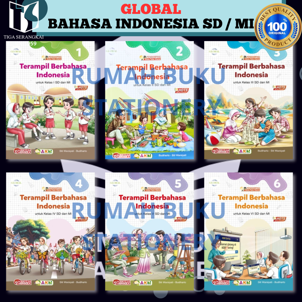 Jual GLOBAL Bahasa Indonesia SD / MI Kelas 1 2 3 4 5 6 Bhs Indonesia Tiga Serangkai Kurikulum ...