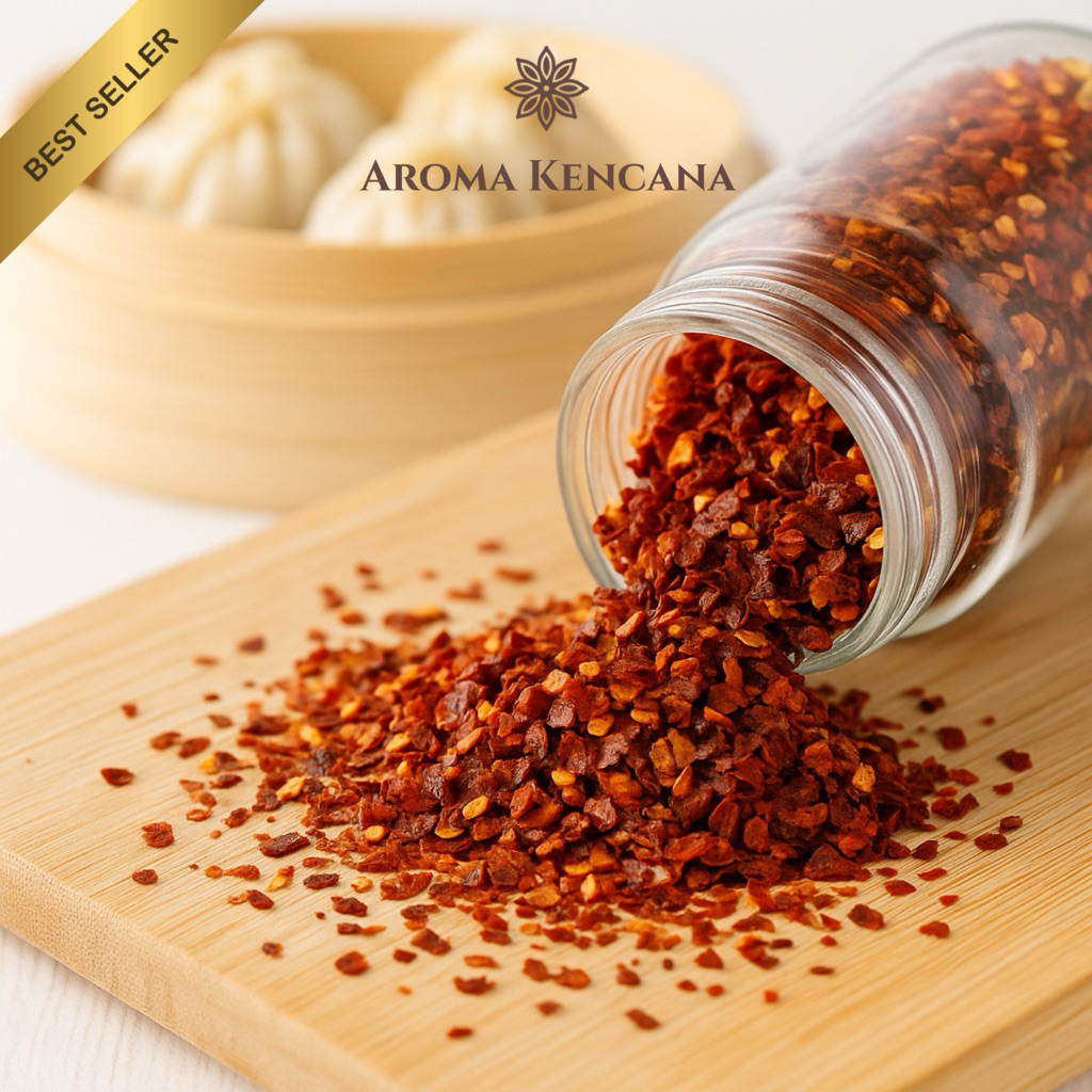Jual Chili Flakes / Cabe Bubuk Kering Kasar Grade Premium Halal AROMA ...