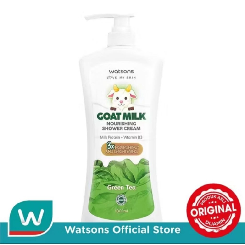Jual WATSONS BODY WASH GOATS MILK GREEN TEA 1000ML | Shopee Indonesia