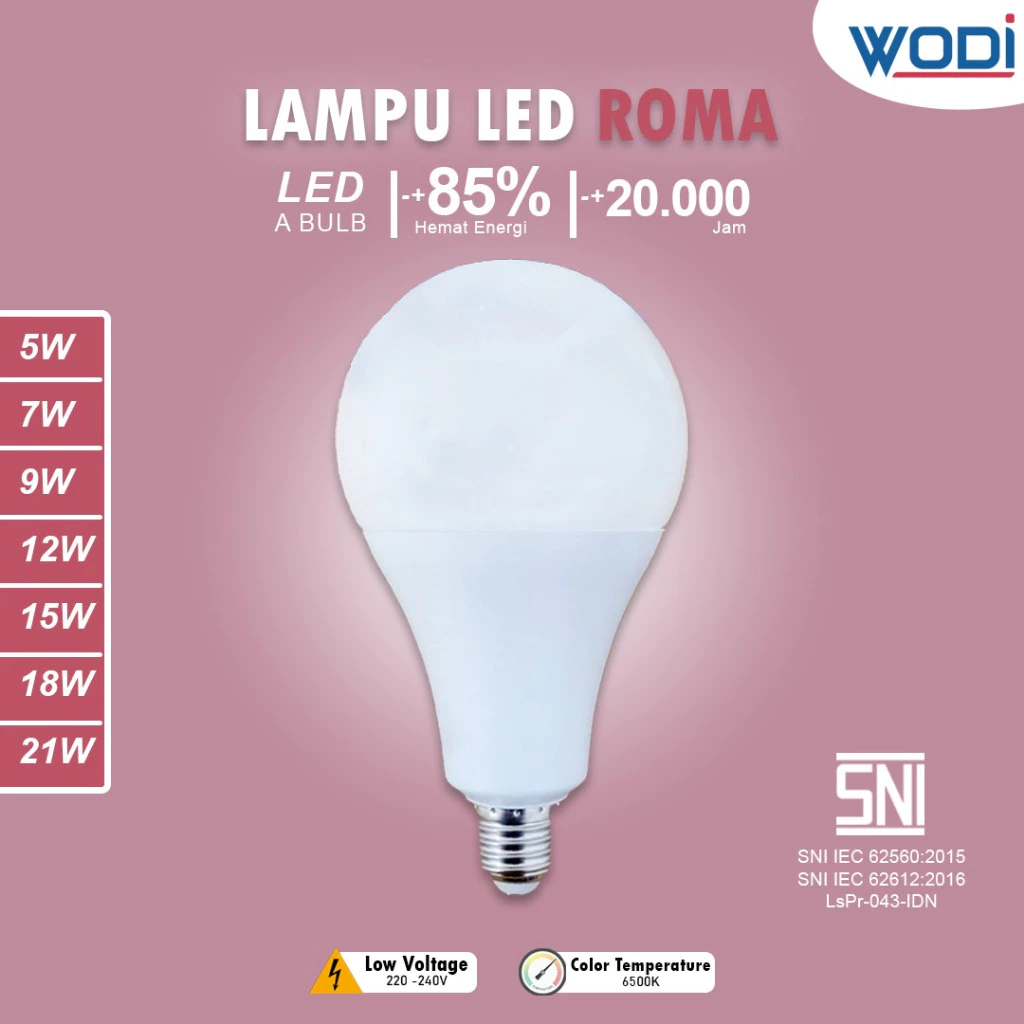 Jual Lampu LED WODI Roma Cahaya Putih | Shopee Indonesia