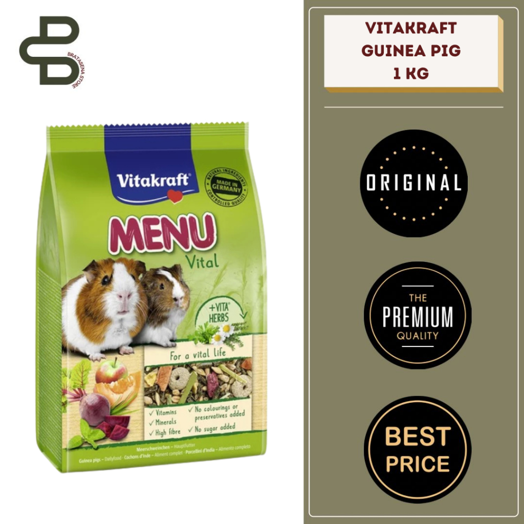 Jual VITAKRAFT MENU VITAL GUINEA PIG 1 KG FRESHPACK // MAKANAN MARMUT ...
