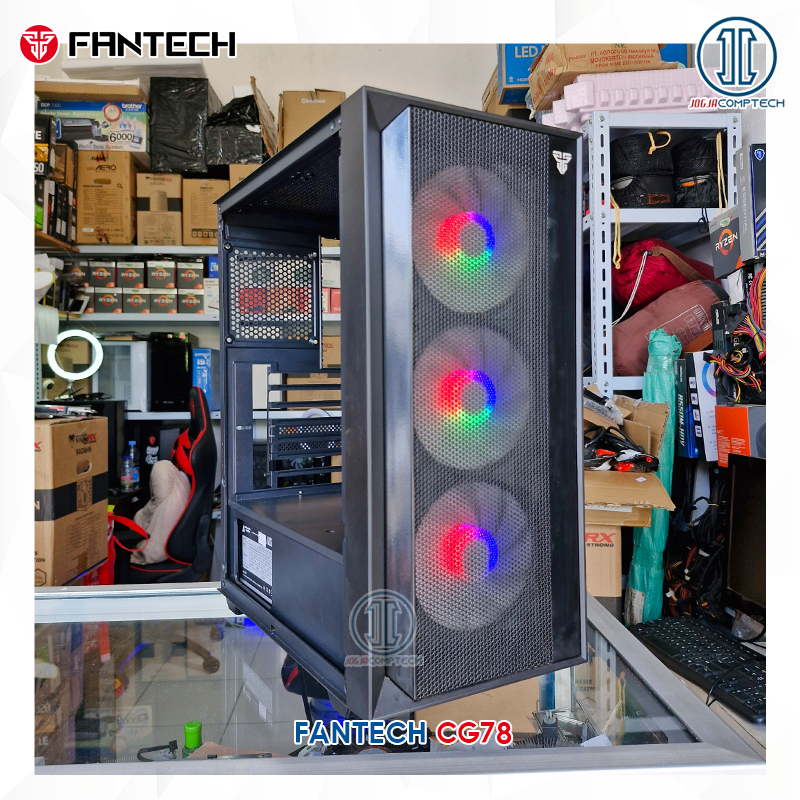 Jual Case PC Gaming Fantech CG78 ATX FREE 3 FAN RAINBOW MINUS TEMPERED ...